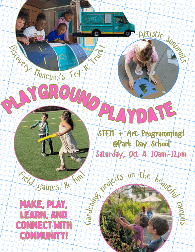 Campus Playdate: STEAM Theme (STEM + Art) - Park Day School